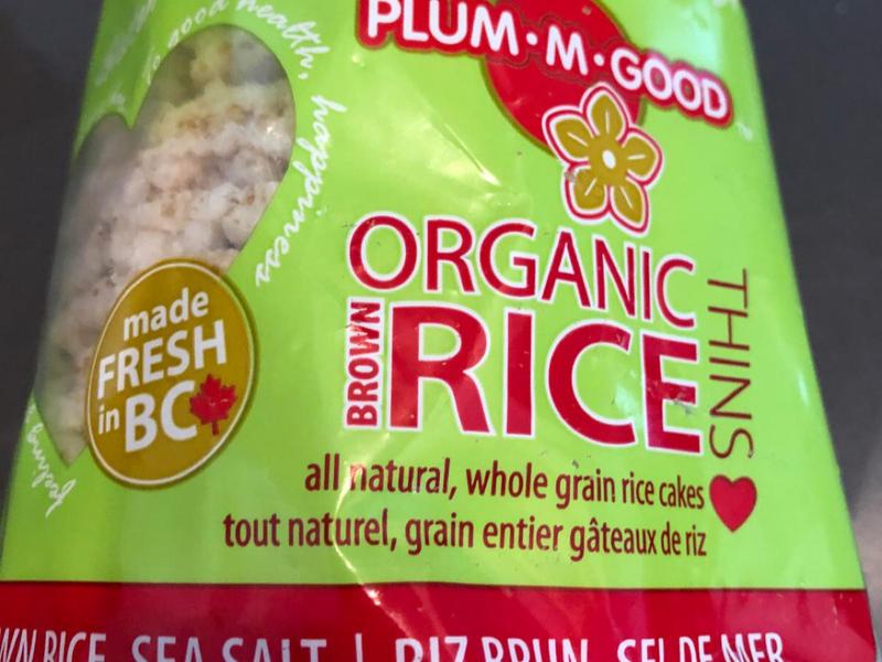Plum-m-good Brown Rice Thins, Sea Salt Nutrition Facts - Eat This Much