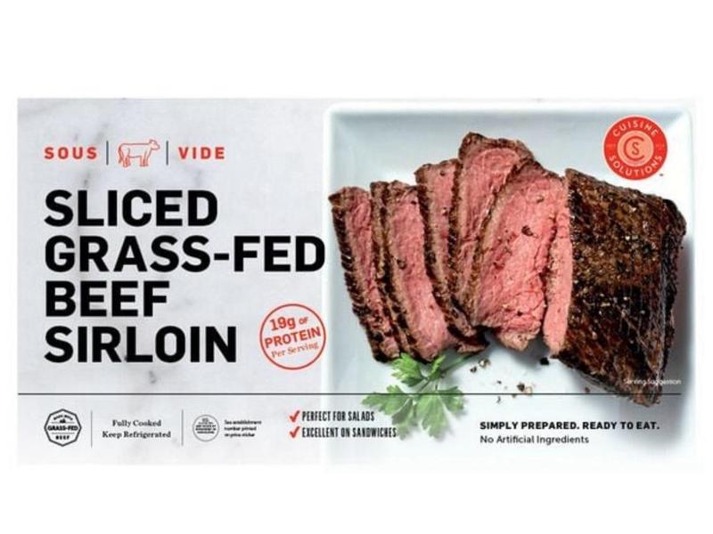 Cuisine Solutions Grass-fed Beef Sirloin, Sliced Nutrition Facts - Eat ...
