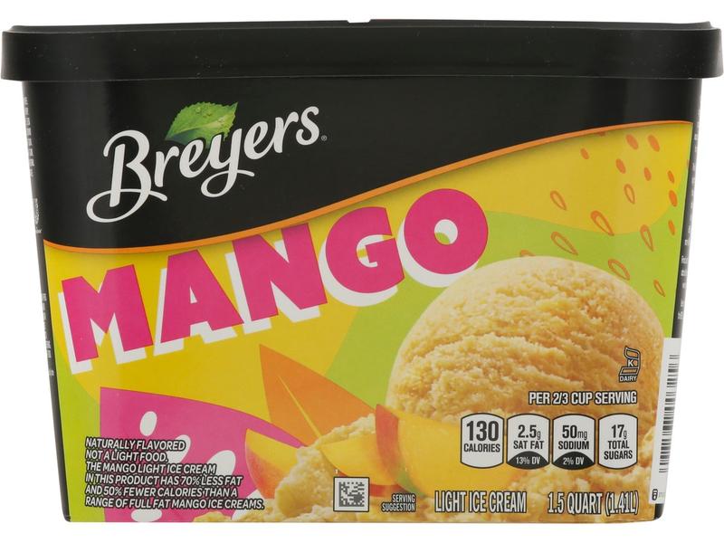 Breyers Ice Cream, Light, Mango Nutrition Facts - Eat This Much