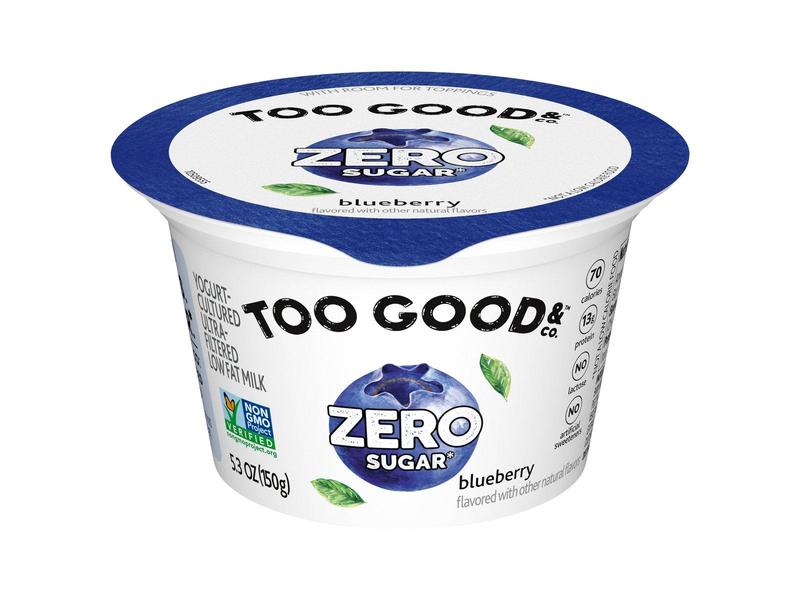 Too Good & Co. Yogurt, Zero Sugar, Blueberry Nutrition Facts - Eat This ...