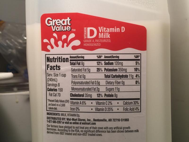 Great Value Milk Nutrition Facts Eat This Much Great Value Milk Nutrition Facts Eat This Much