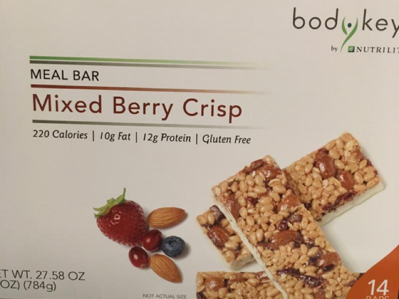 Bodykey, Mixed Berry Crisp Meal Bar Nutrition Facts - Eat This Much